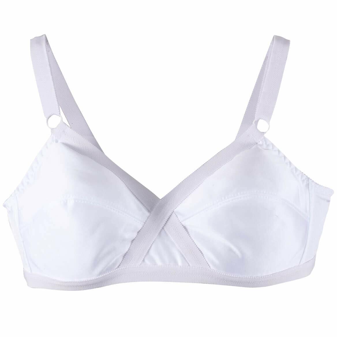 Women’s Wireless Cross and Shape Bra, 2-Pack, White, 40D – areHandmade